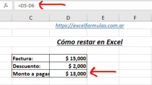 ¿Cómo restar en Excel? Todas las opciones - La Fórmula de Excel