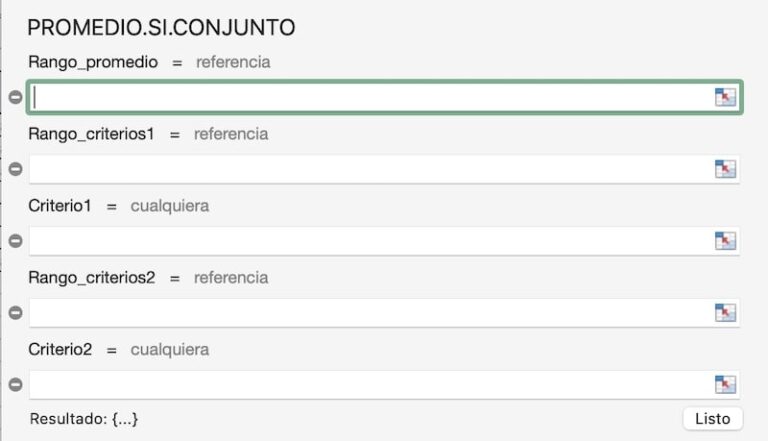 Función Promedio.Si.Conjunto en Excel - La Fórmula de Excel