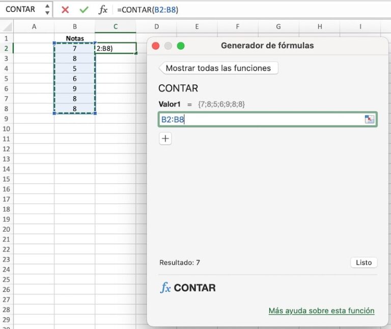 Diferencia entre las fórmulas Contar y Contara en Excel