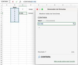 Diferencia entre las fórmulas Contar y Contara en Excel