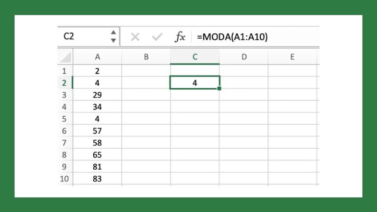 Media, mediana y moda en Excel - La Fórmula de Excel