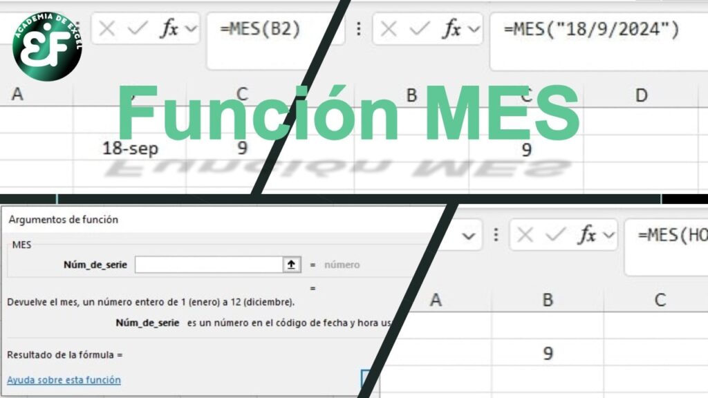 Función Mes en Excel - La Fórmula de Excel