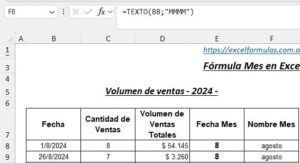 Función Mes en Excel - La Fórmula de Excel